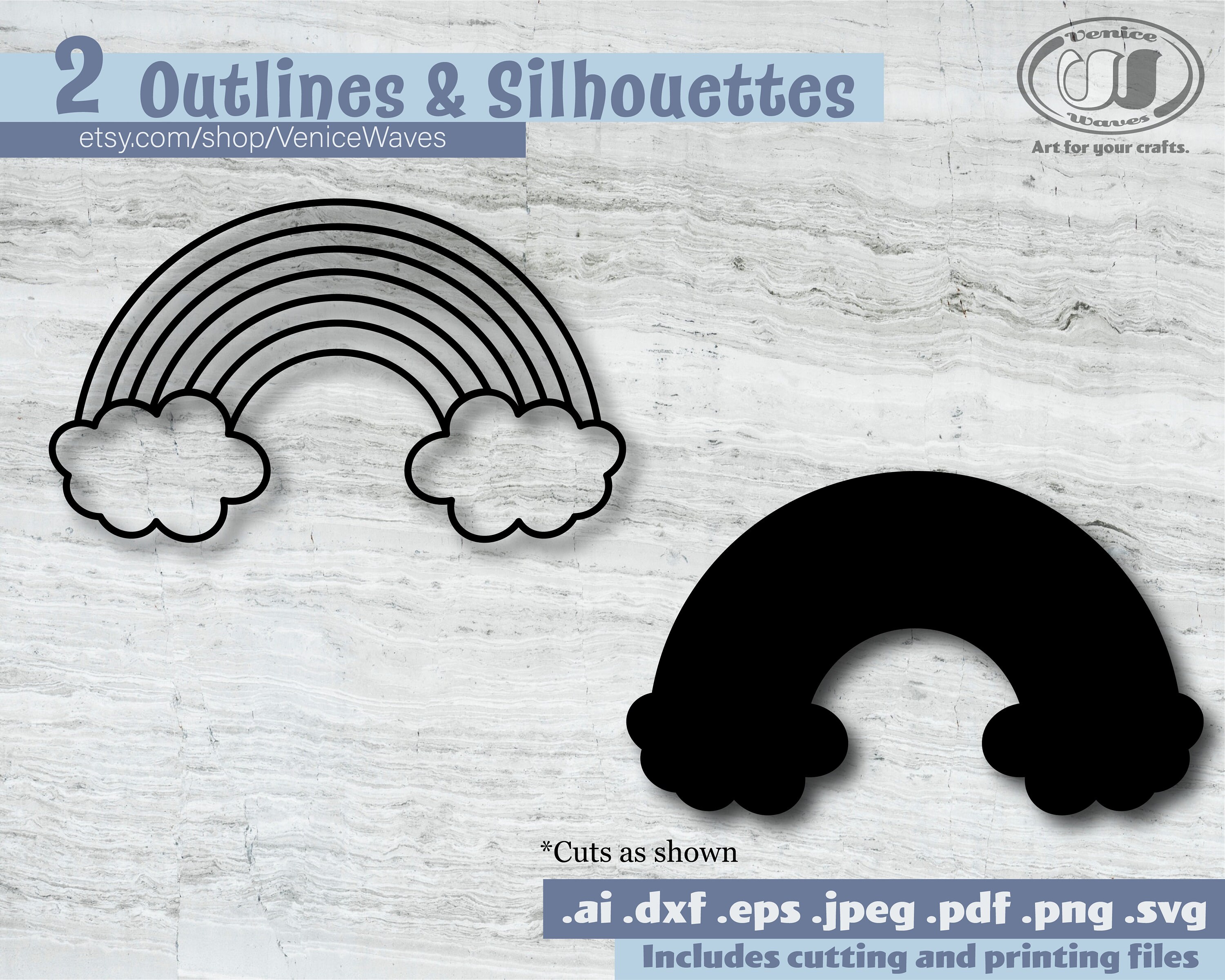 Rainbow SVG Rainbow Cut File Rainbow Clipart Rainbow PDF - Etsy