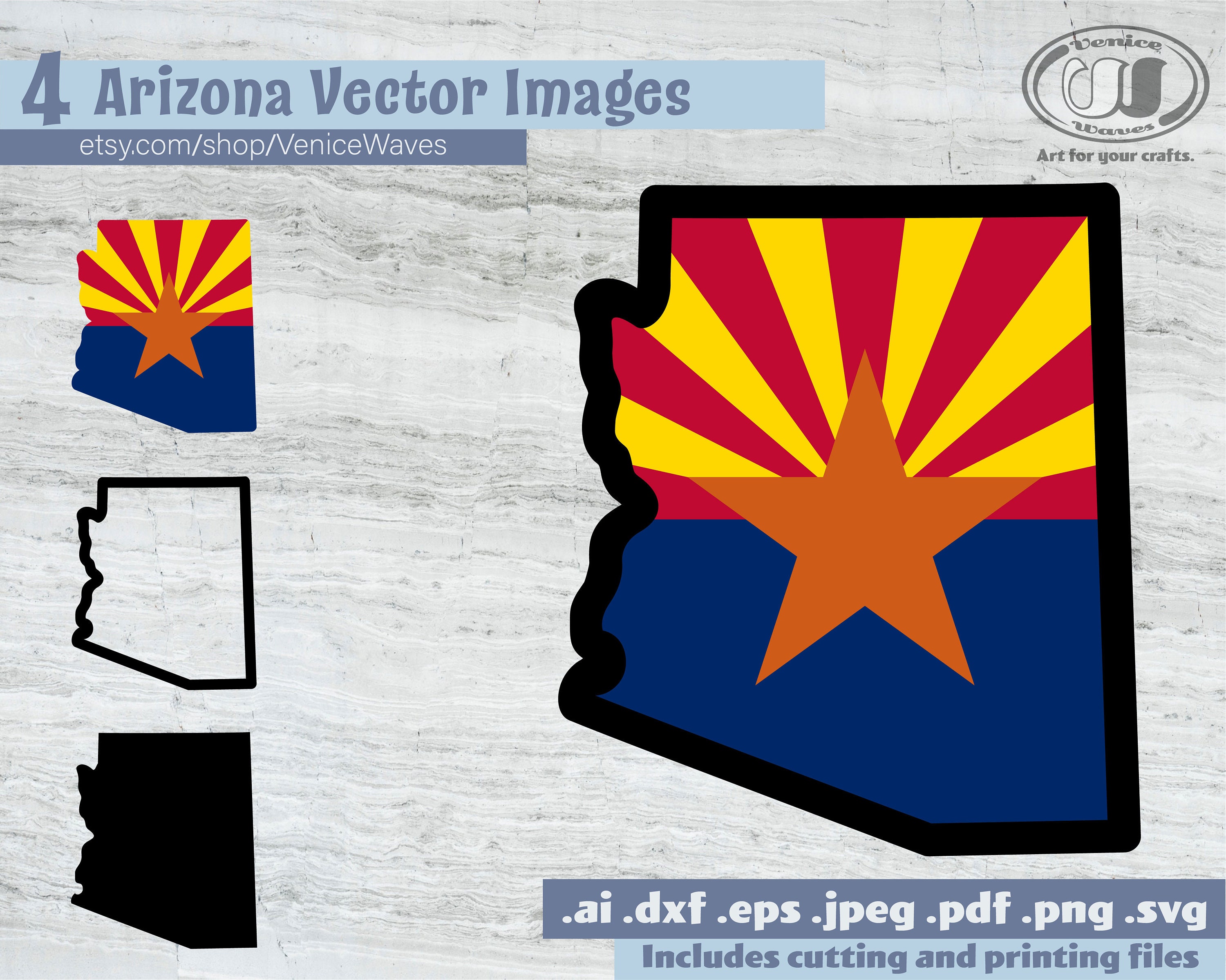 Arizona SVG Arizona Cut File Arizona Clipart Arizona PDF | Etsy