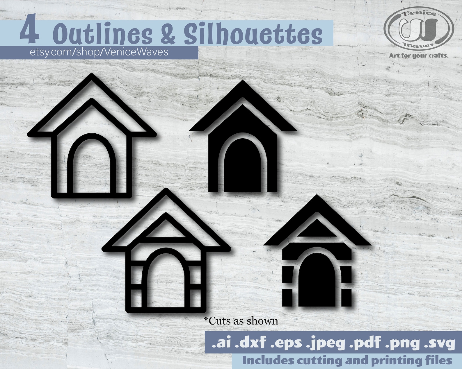 Simple Dog House SVG Dog House Cut File Dog House Clipart | Etsy