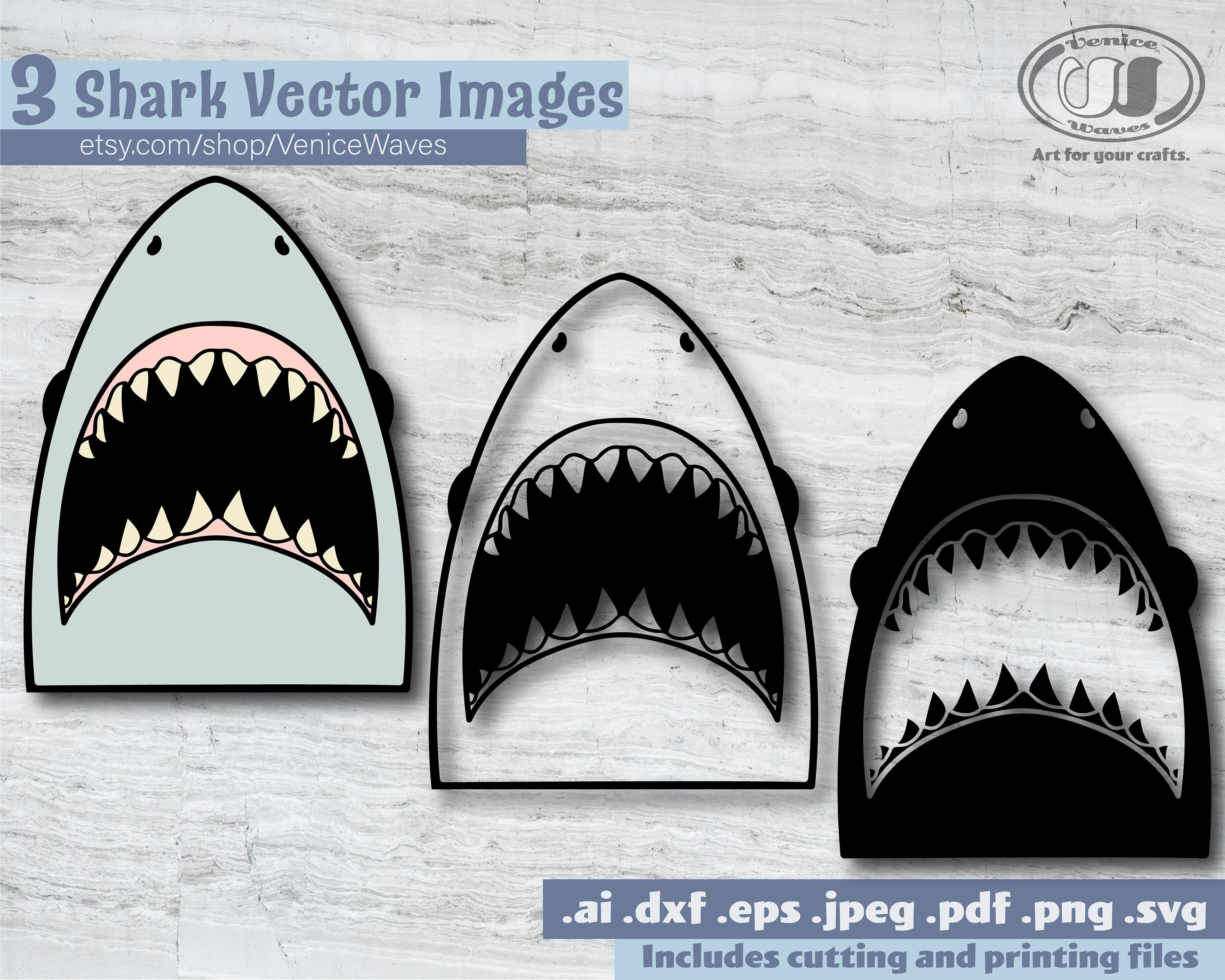 Shark SVG Shark Cut File Shark Clipart Shark PDF Shark - Etsy Canada