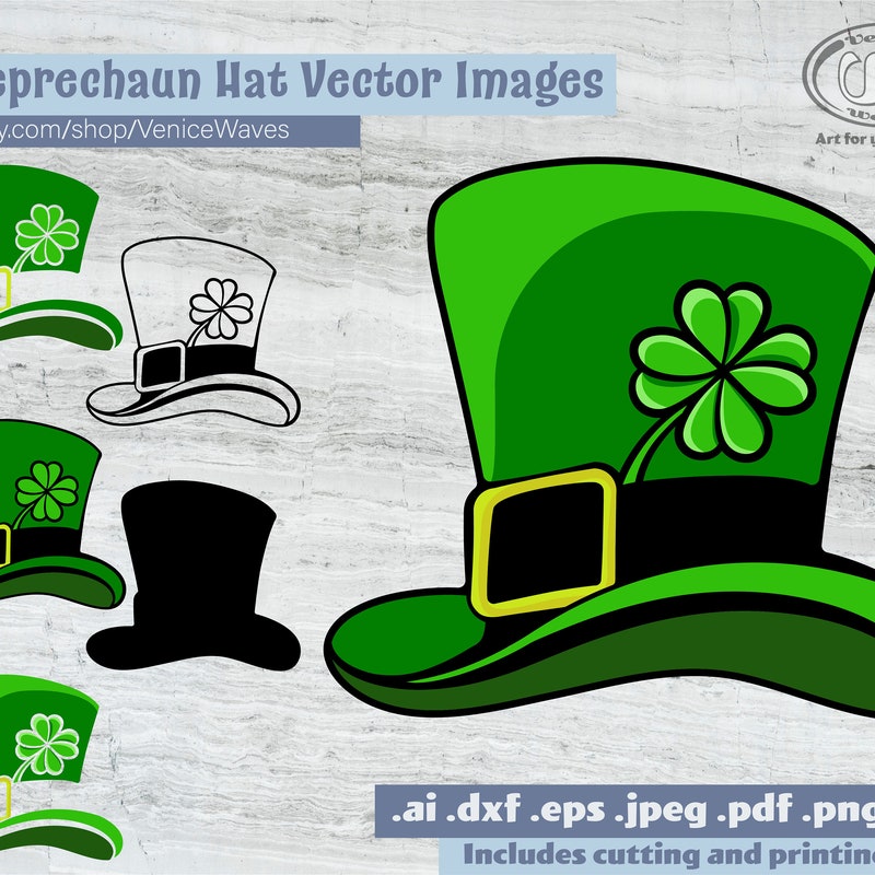 Leprechaun Hat Clipart - Etsy