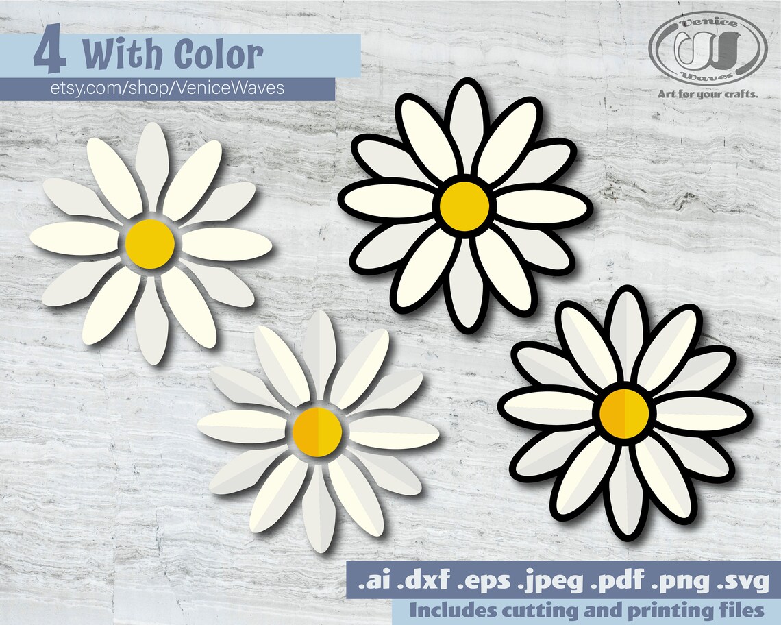 Simple Daisy SVG, Simple Daisy Cut File, Simple Daisy Clipart, Daisy ...