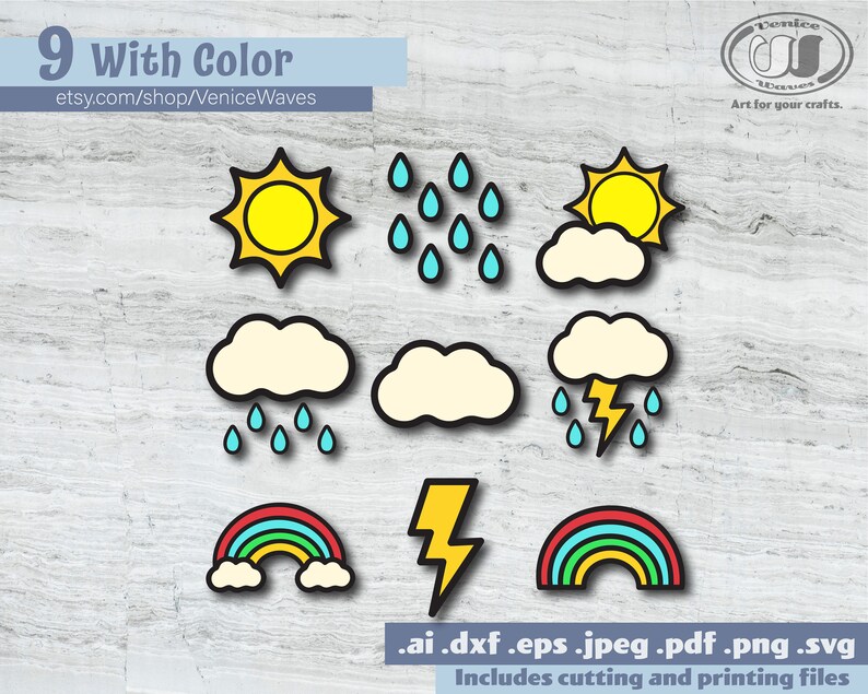 Simple Weather SVG Simple Weather Cut File Simple Weather | Etsy