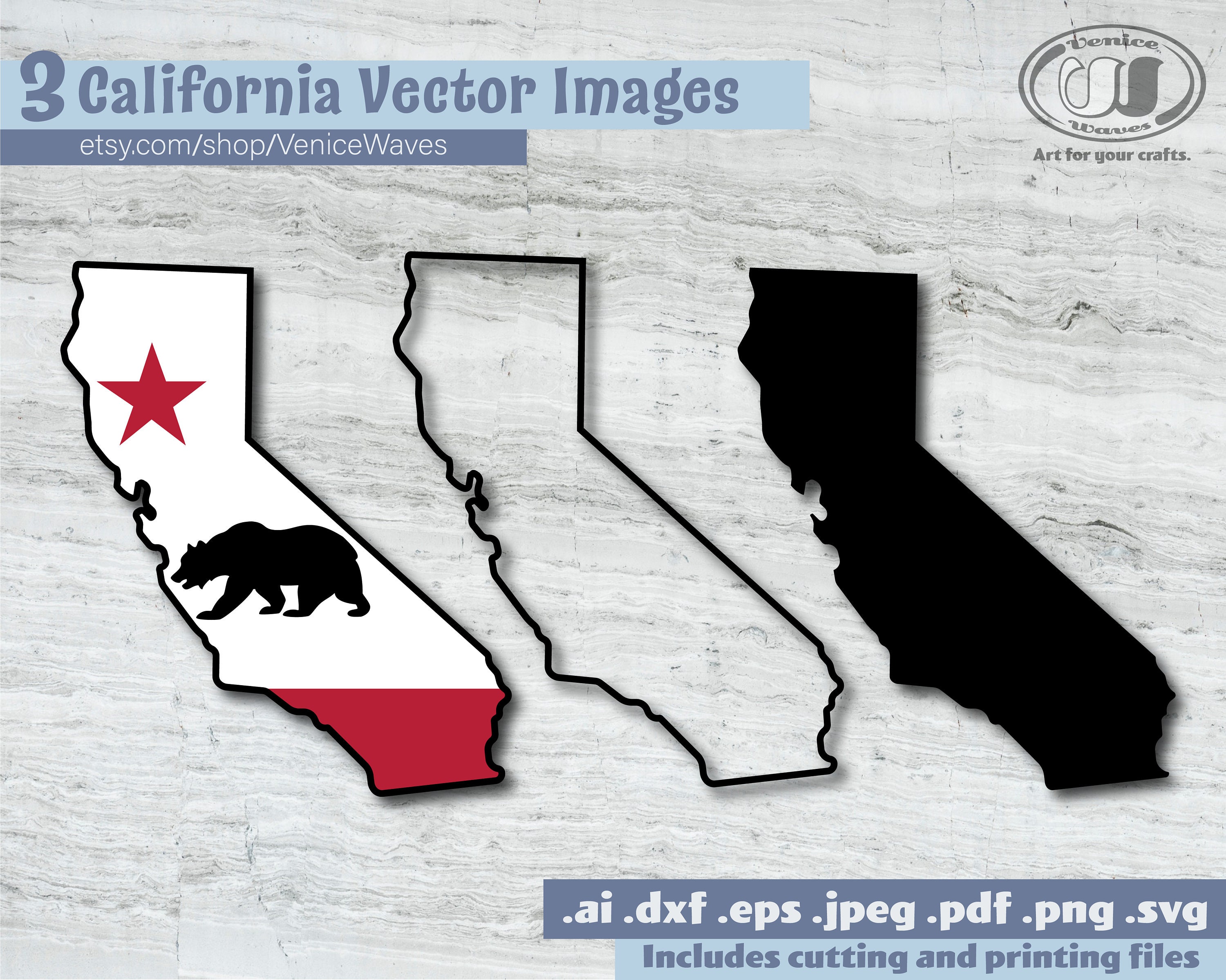 Wall Décor Prints California Clip Art California Grunge SVG California ...