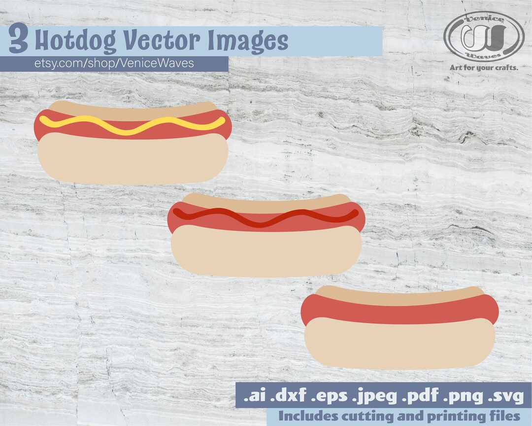 Hot Dog SVG, Hot Dog Cut File, Hot Dog Clipart, Hot Dog PDF, Hot ...