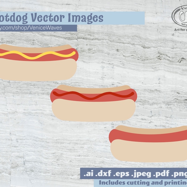 Hot Dog Art - Etsy