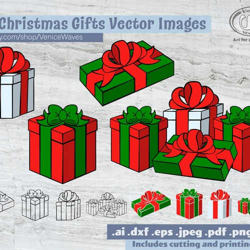 Christmas Gift SVG Present SVG Bundle Gift Box SVG - Etsy Canada