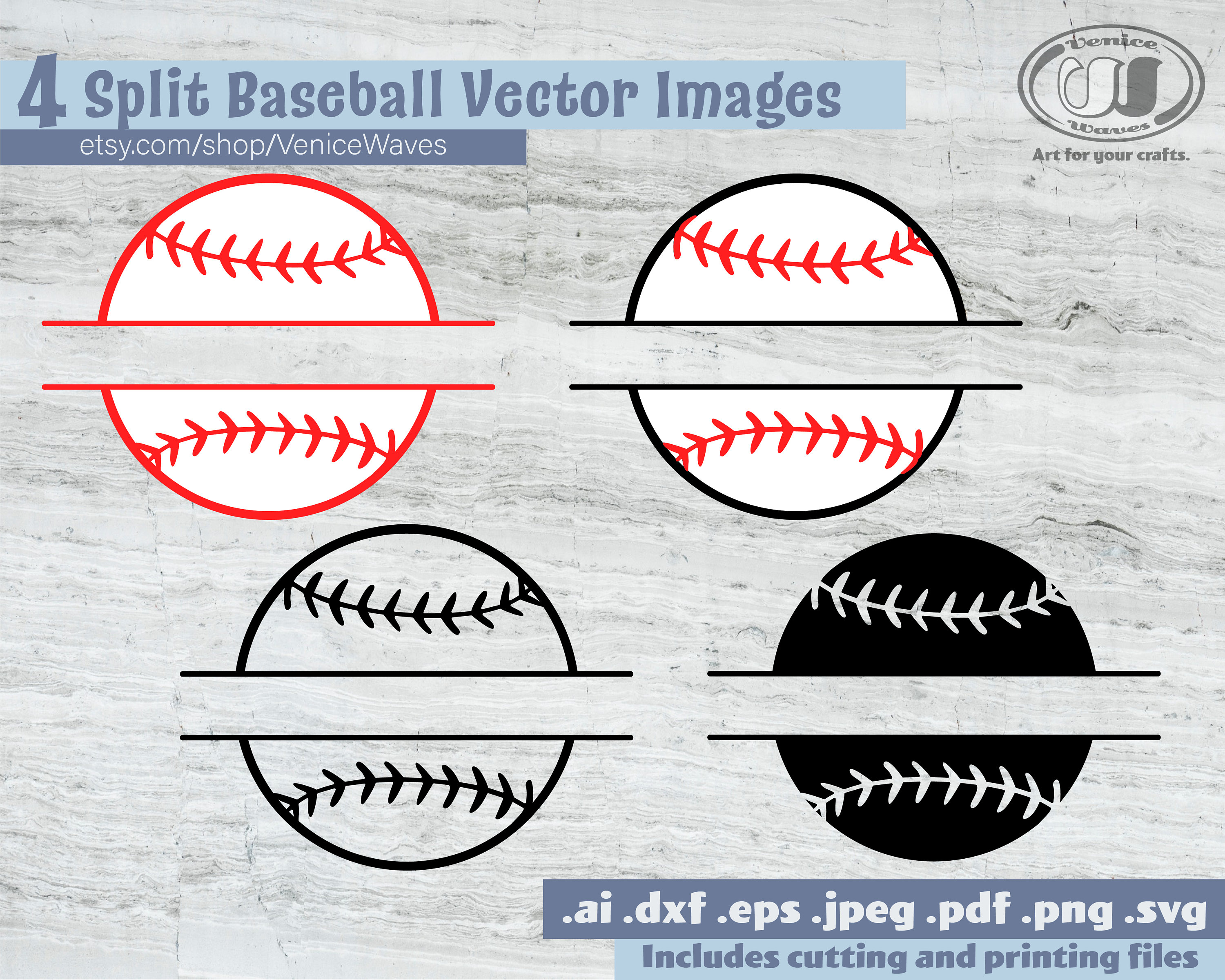 Split Baseball SVG Split Baseball Cut File Baseball Clipart - Etsy España