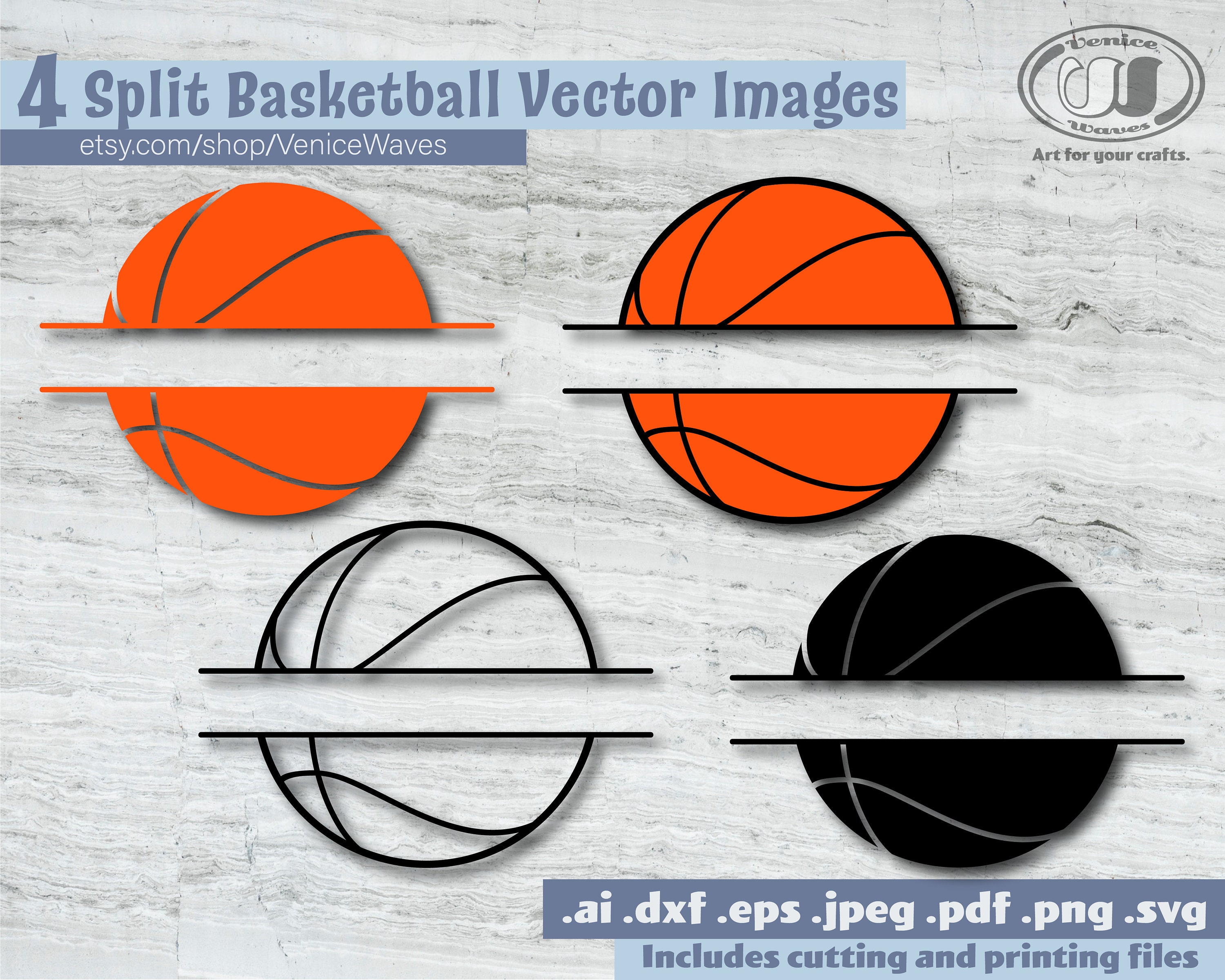 Split Basketball SVG Split Basketball Cut File Basketball | Etsy