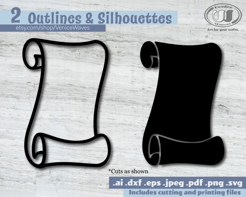 Paper Scroll SVG, Paper Scroll Cut File, Paper Scroll Clipart, Paper ...