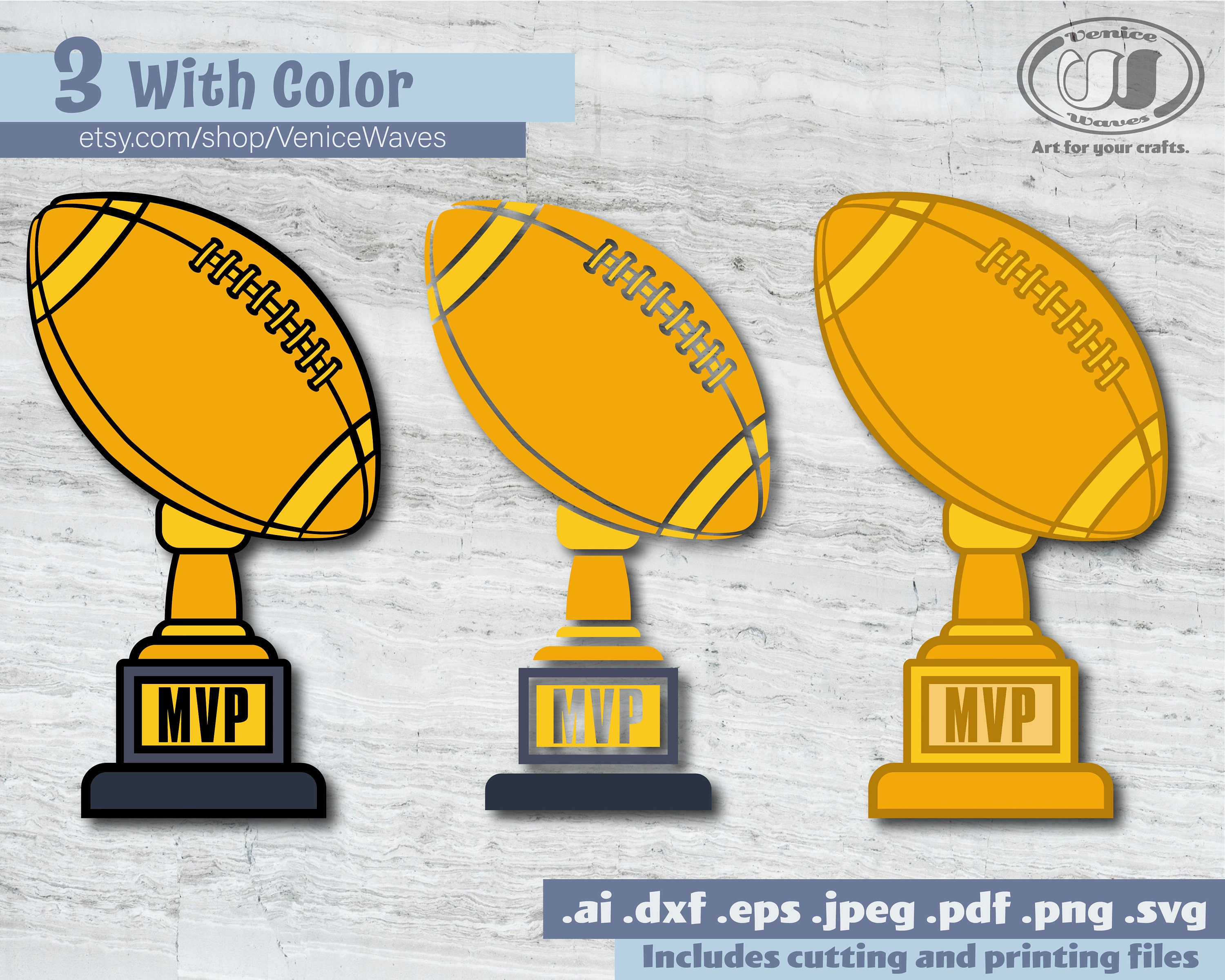 Mounted Football Trophy Cup SVG Football Trophy Cut File - Etsy