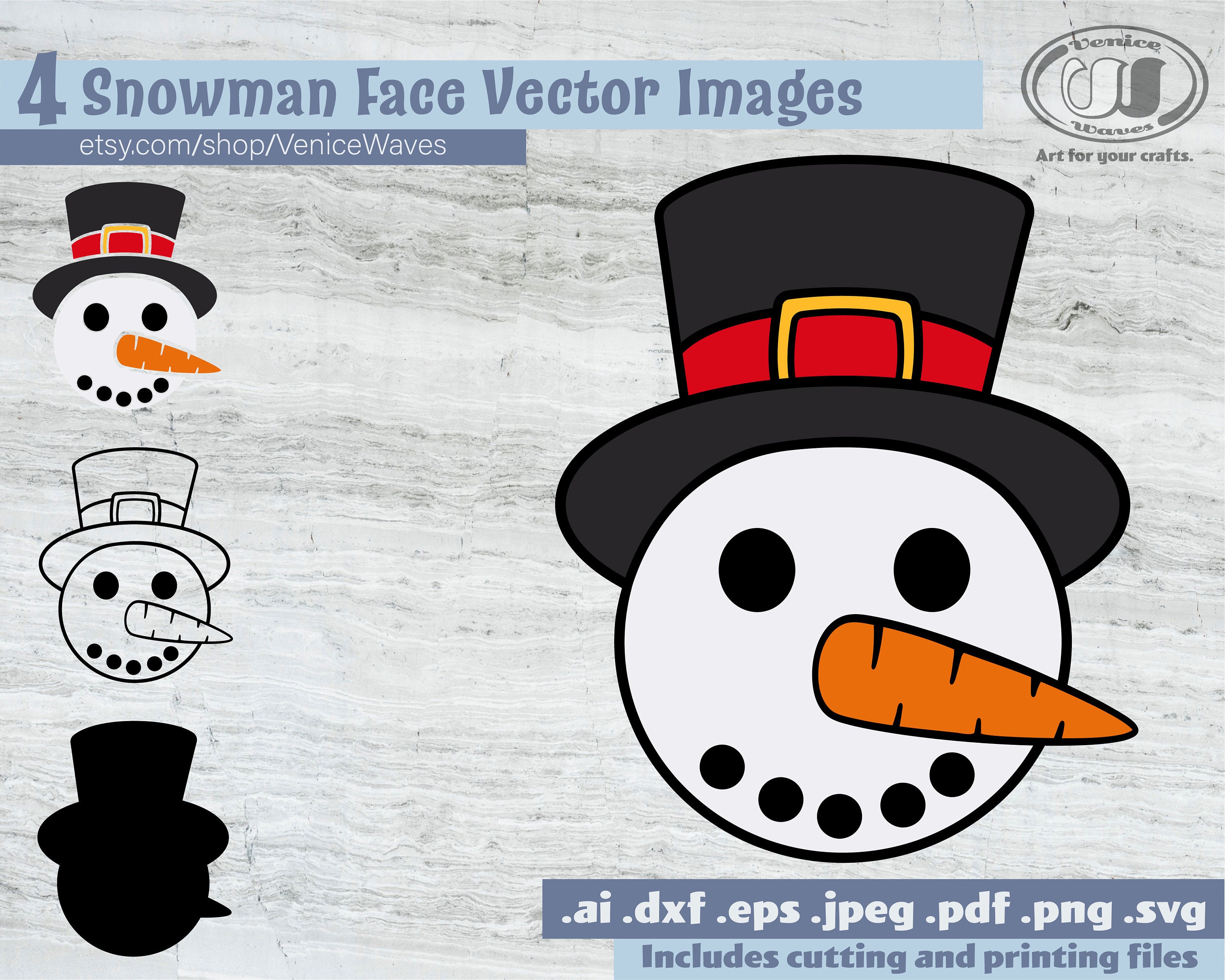 Snowman Clipart Christmas Cut Files Christmas Clipart - Etsy