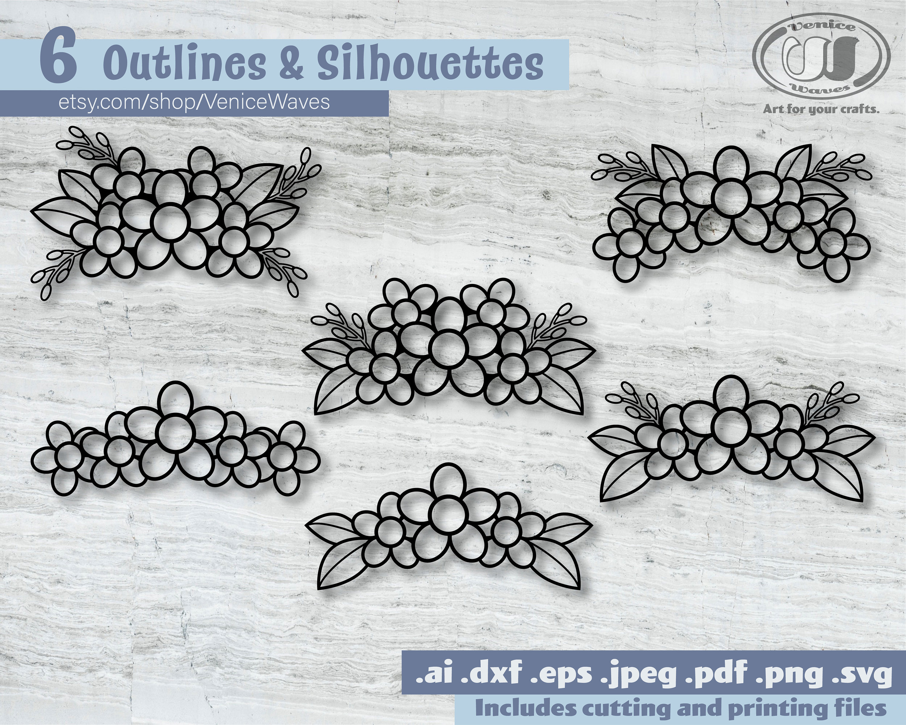 Simple Floral Crown SVG, Simple Floral Crown Cut File, Simple Floral ...