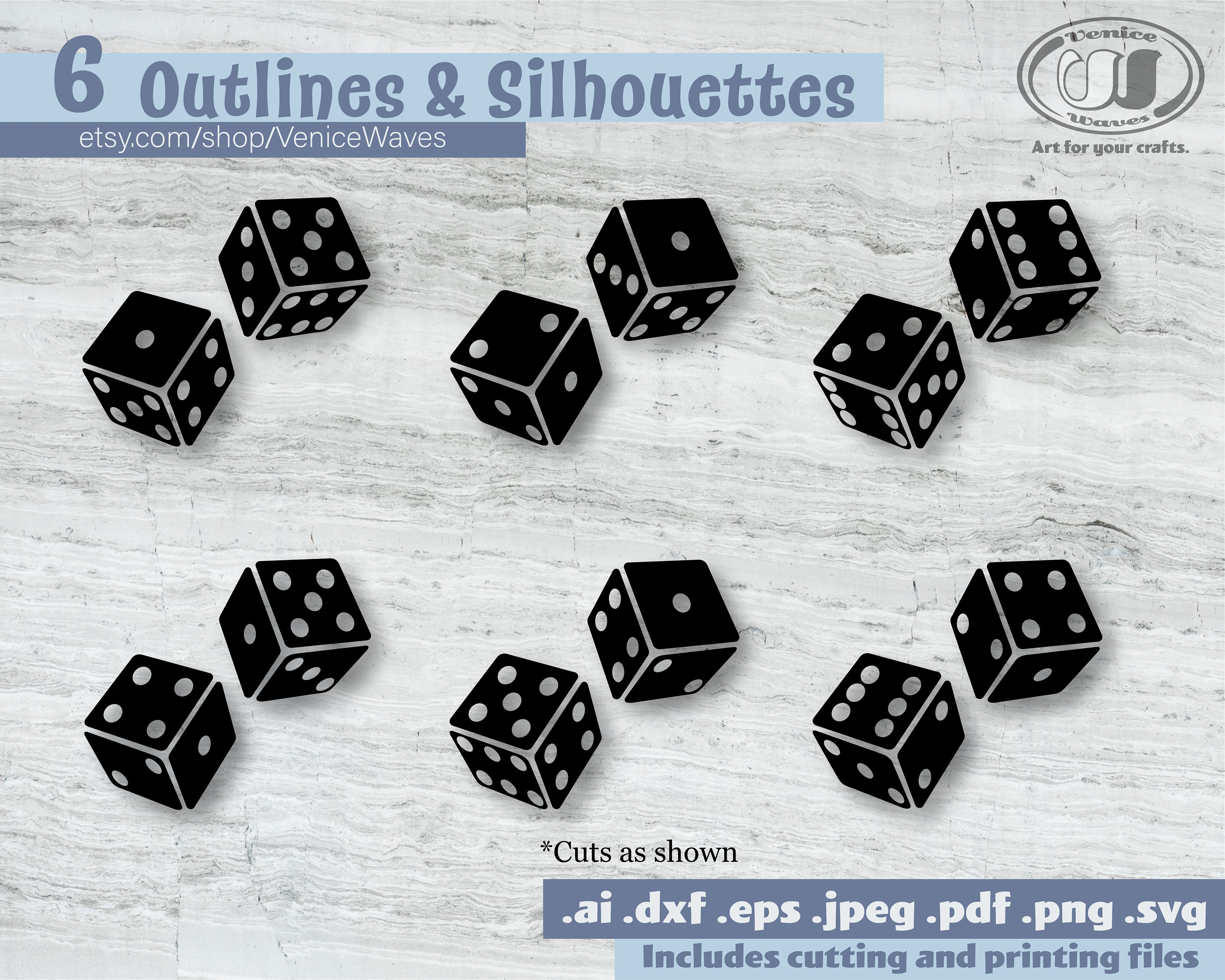 Dice SVG, Dice Cut File, Rolling Dice Clipart, Rolling Dice PDF, Dice ...