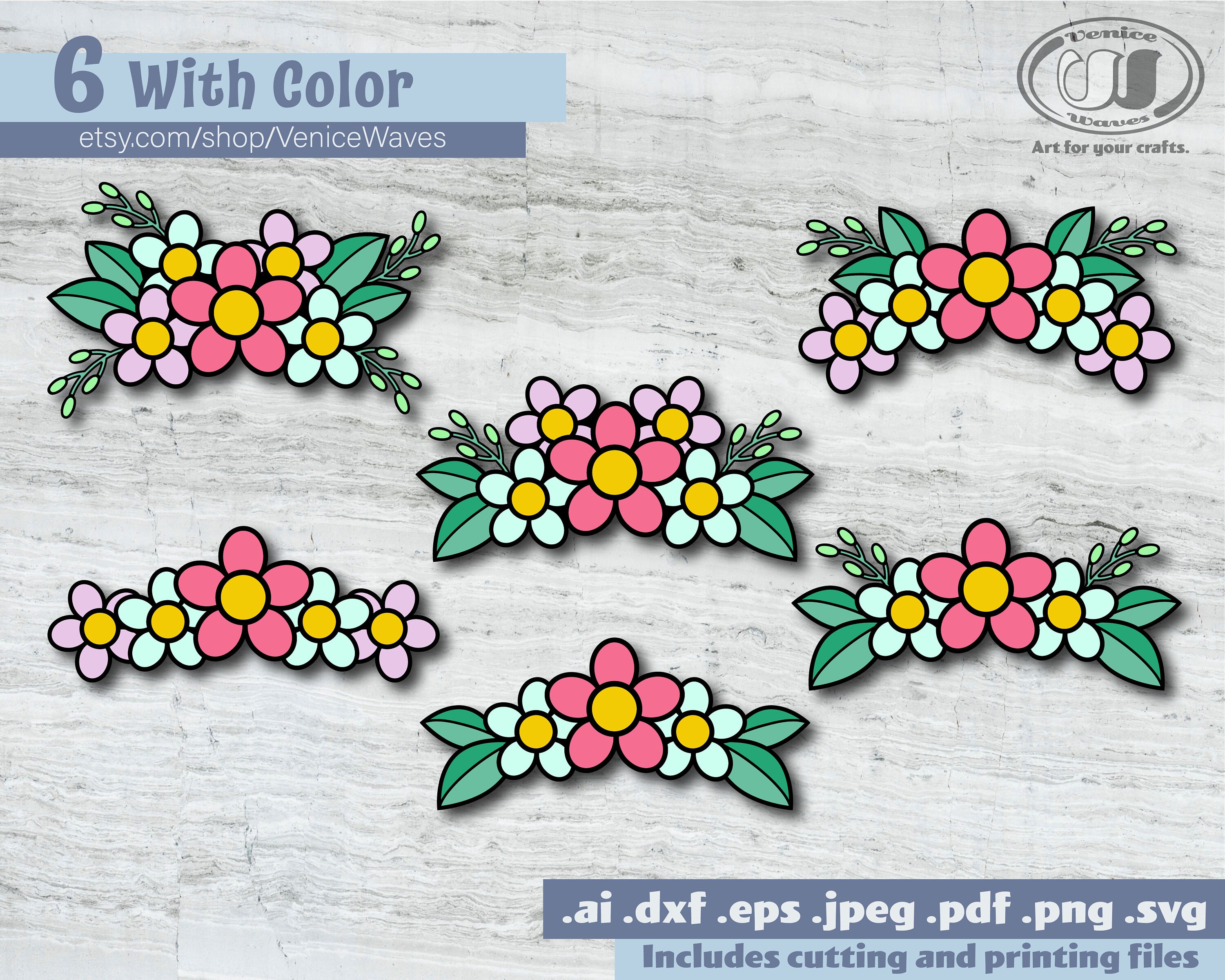 Simple Floral Crown SVG, Simple Floral Crown Cut File, Simple Floral ...