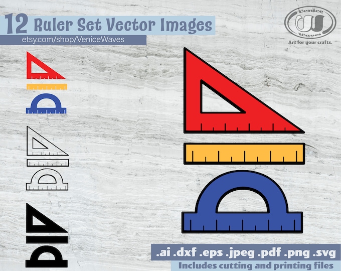 Ruler - Back to School, Math, Teacher - Instant Digital Download - Svg ...