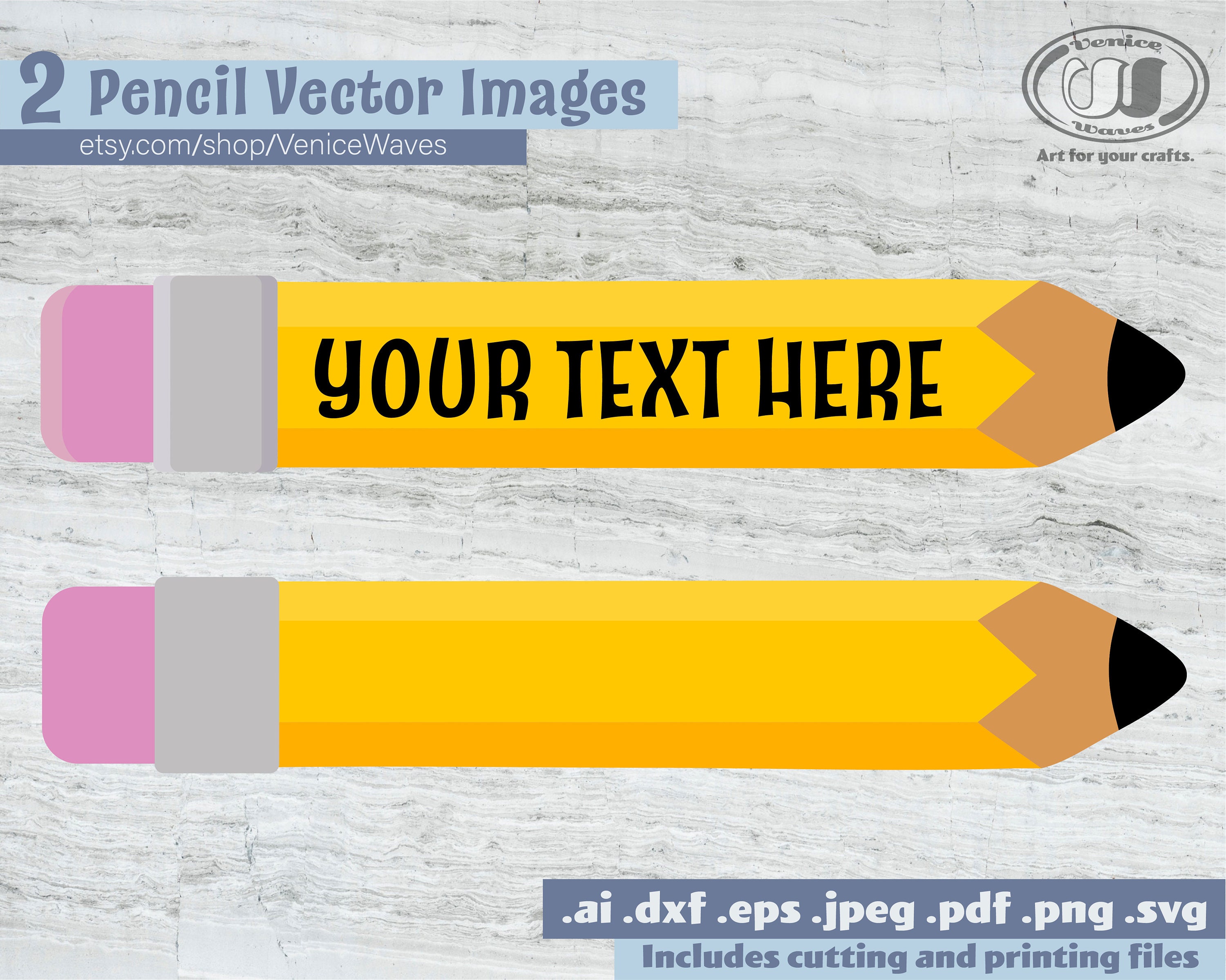 Pencil SVG Pencil Cut File Pencil Clipart Pencil PDF - Etsy