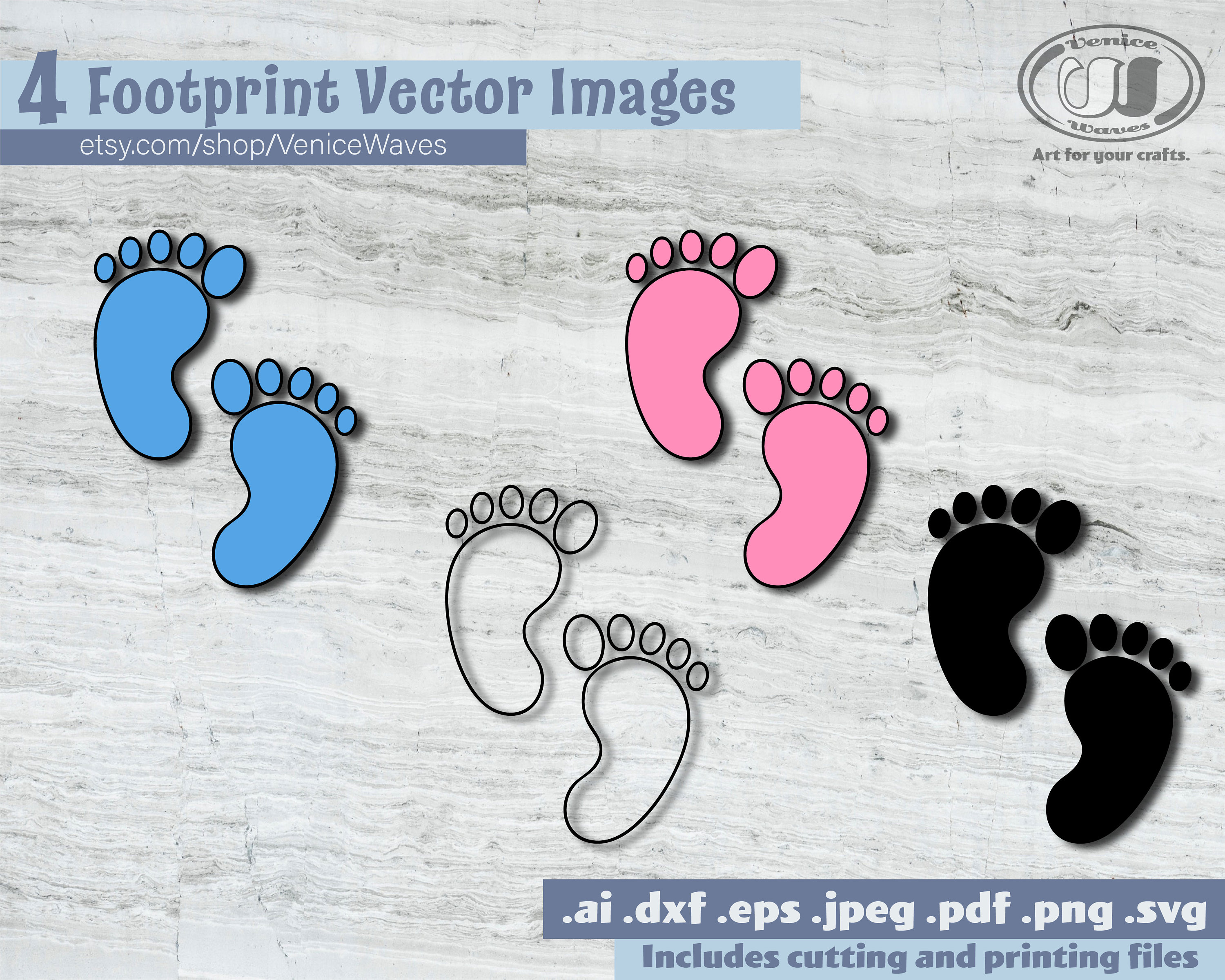 Footprint SVG Footprint Cut File Footprint Clipart | Etsy Canada