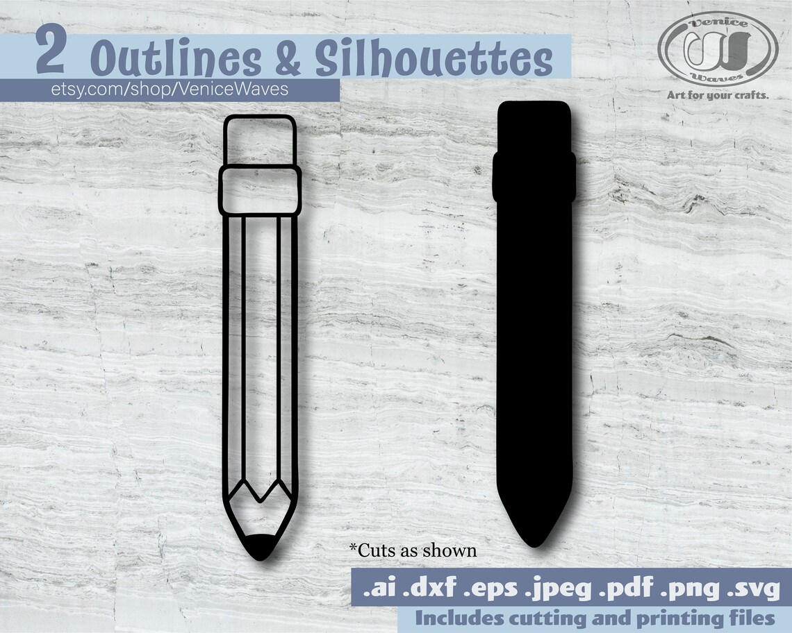 Pencil SVG Pencil Cut File Pencil Clipart Pencil PDF | Etsy