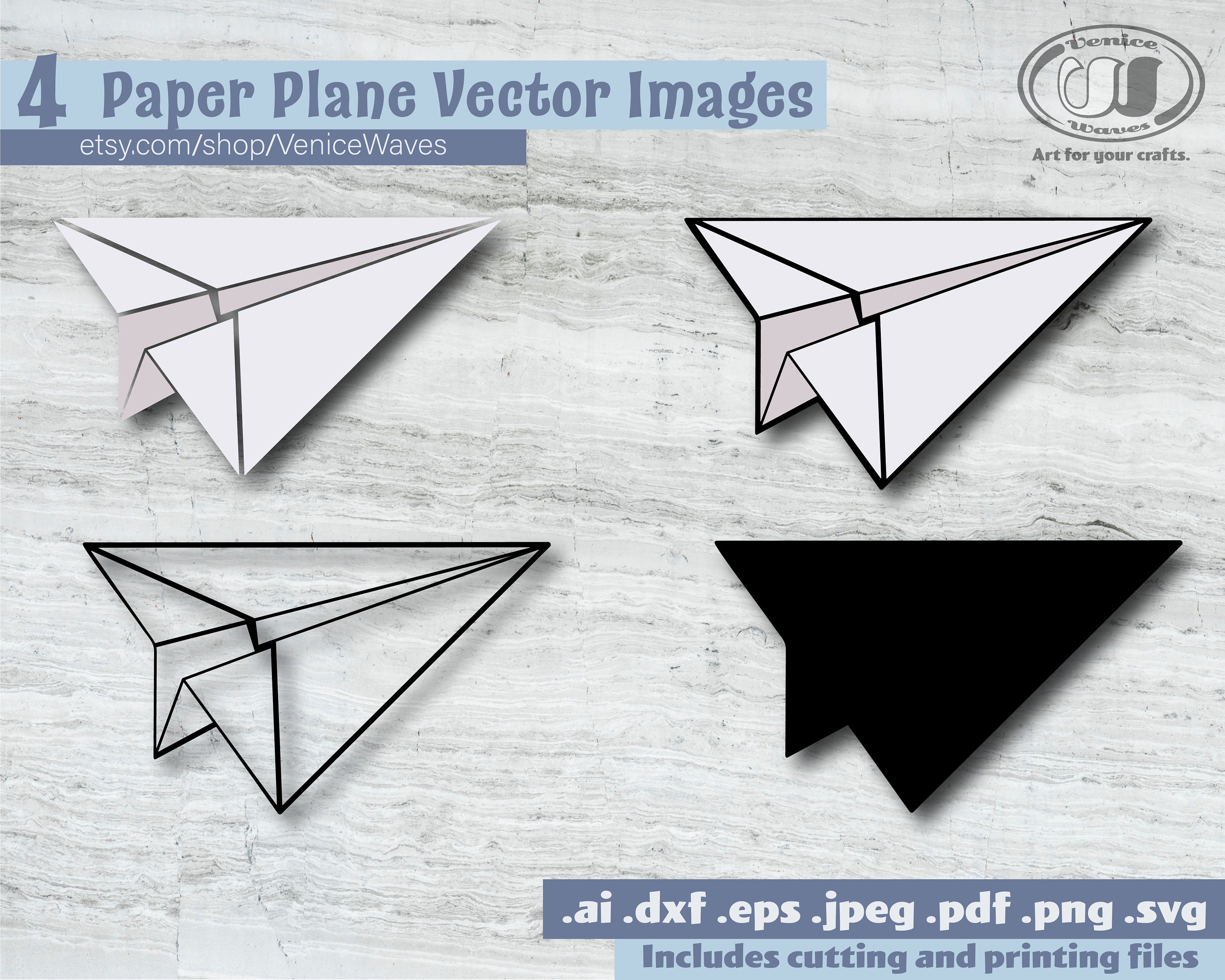 Paper Plane SVG Paper Plane Cut File Paper Plane Clipart | Etsy