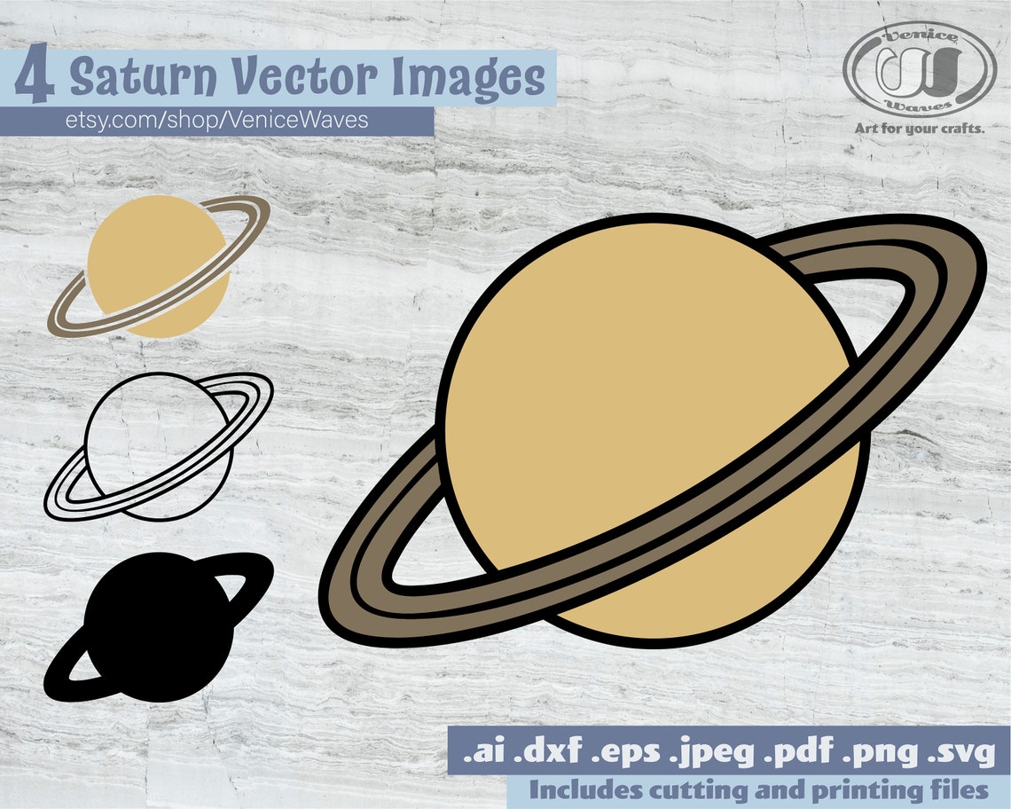 Saturn SVG Saturn Cut File Saturn Clipart Saturn PDF - Etsy