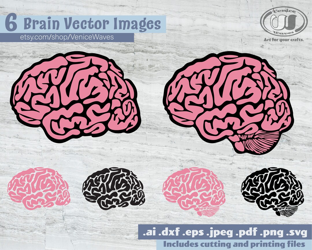 Brain SVG, Brain Cut File, Brain Clipart, Brain PDF, Brain Download ...