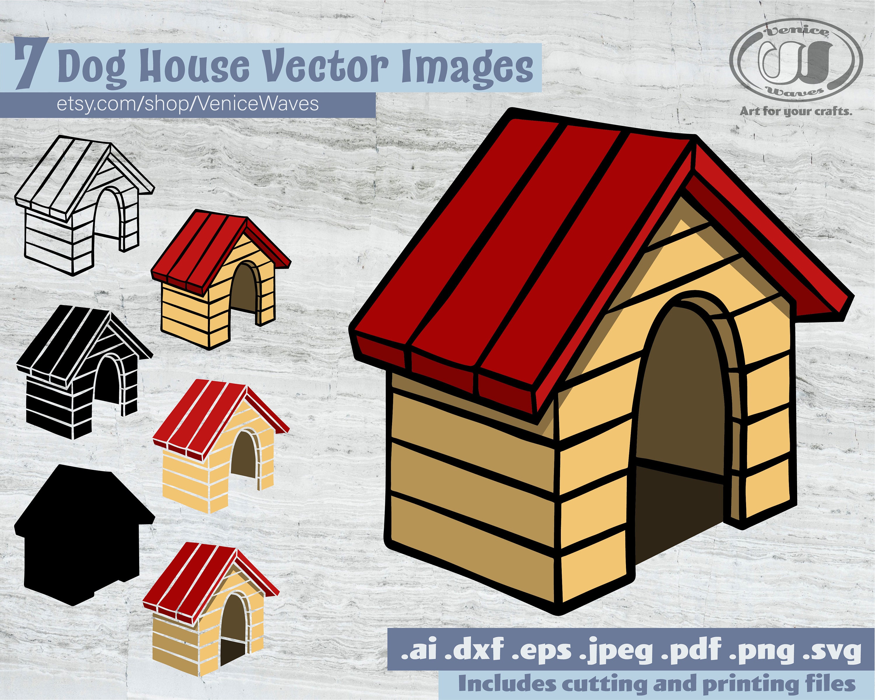 Dog Houses Clipart