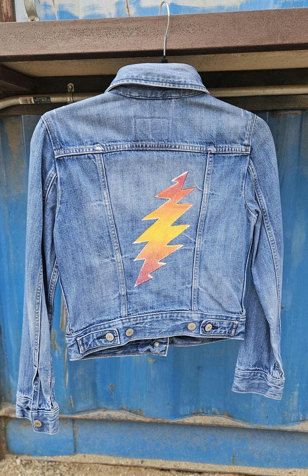 XS Ladies Levi's Denim Jacket, Neon Bolt - Etsy