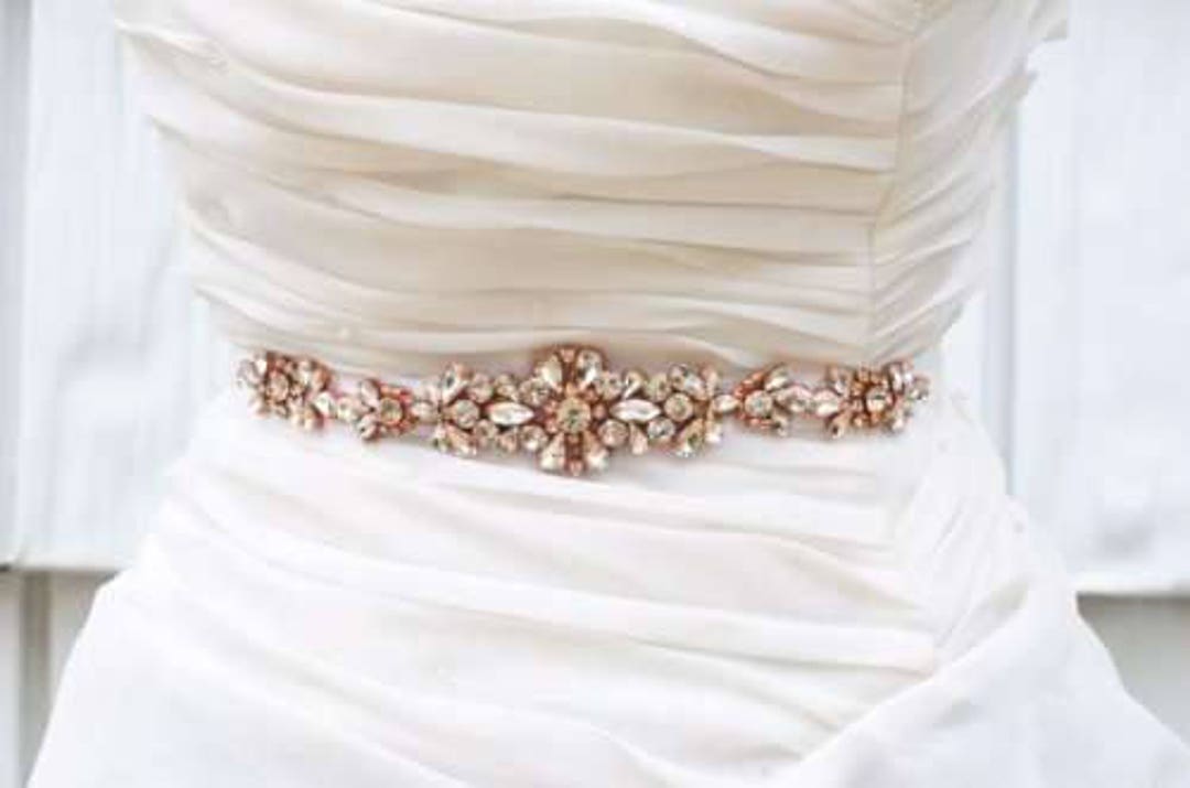 Bridal Belt, Rose Gold Belt, Rose Gold Bridal Belt, Rose Gold, Rose ...