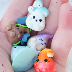 Elemental Sprites Keychains, Polymer Clay Charms, Fantasy Jewelry ...