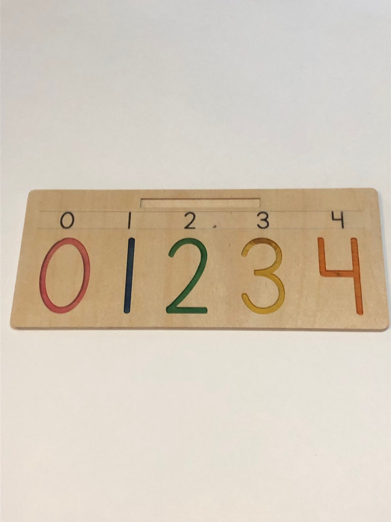 Wooden Number Board for Preschool Math, Waldorf Montessori School Toy ...