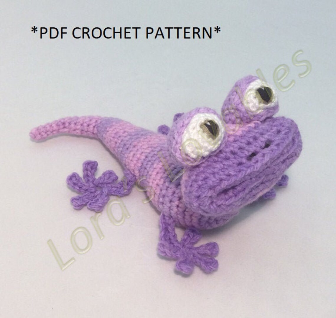 PDF Striped Gecko CROCHET PATTERN - Etsy