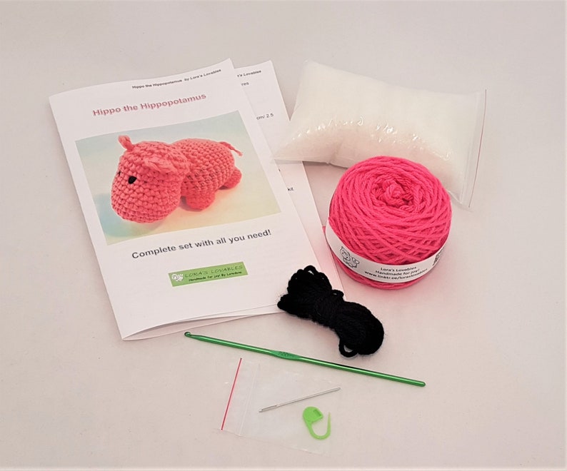 DIY Hippopotamus Crochet Kit: Beginner Educational Animal - Etsy