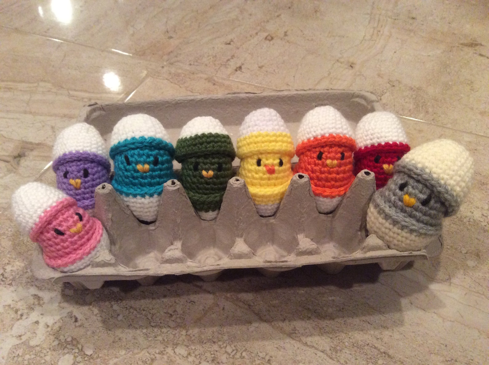 Crochet Color Matching Chick in a Shell Educational Matching | Etsy Canada