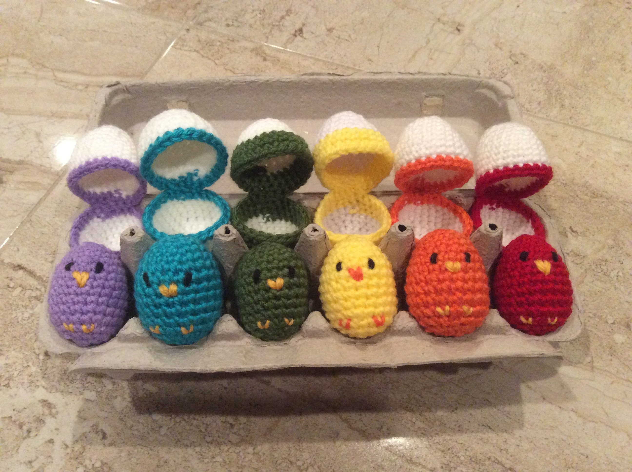 Crochet Color Matching Chick in a Shell Educational Matching | Etsy Canada