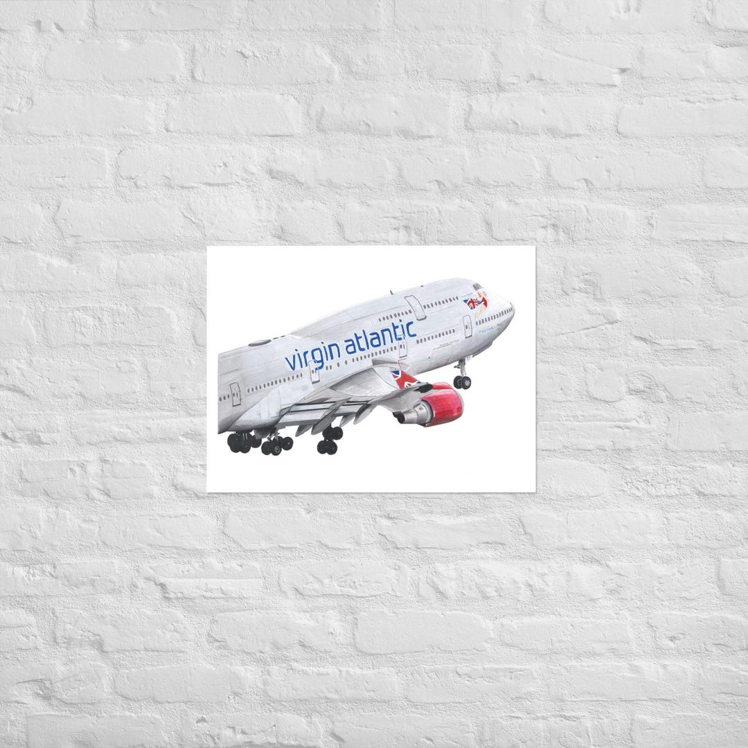 Virgin Atlantic “pretty Woman” Boeing 747-400 Art Print – G-VROY ...