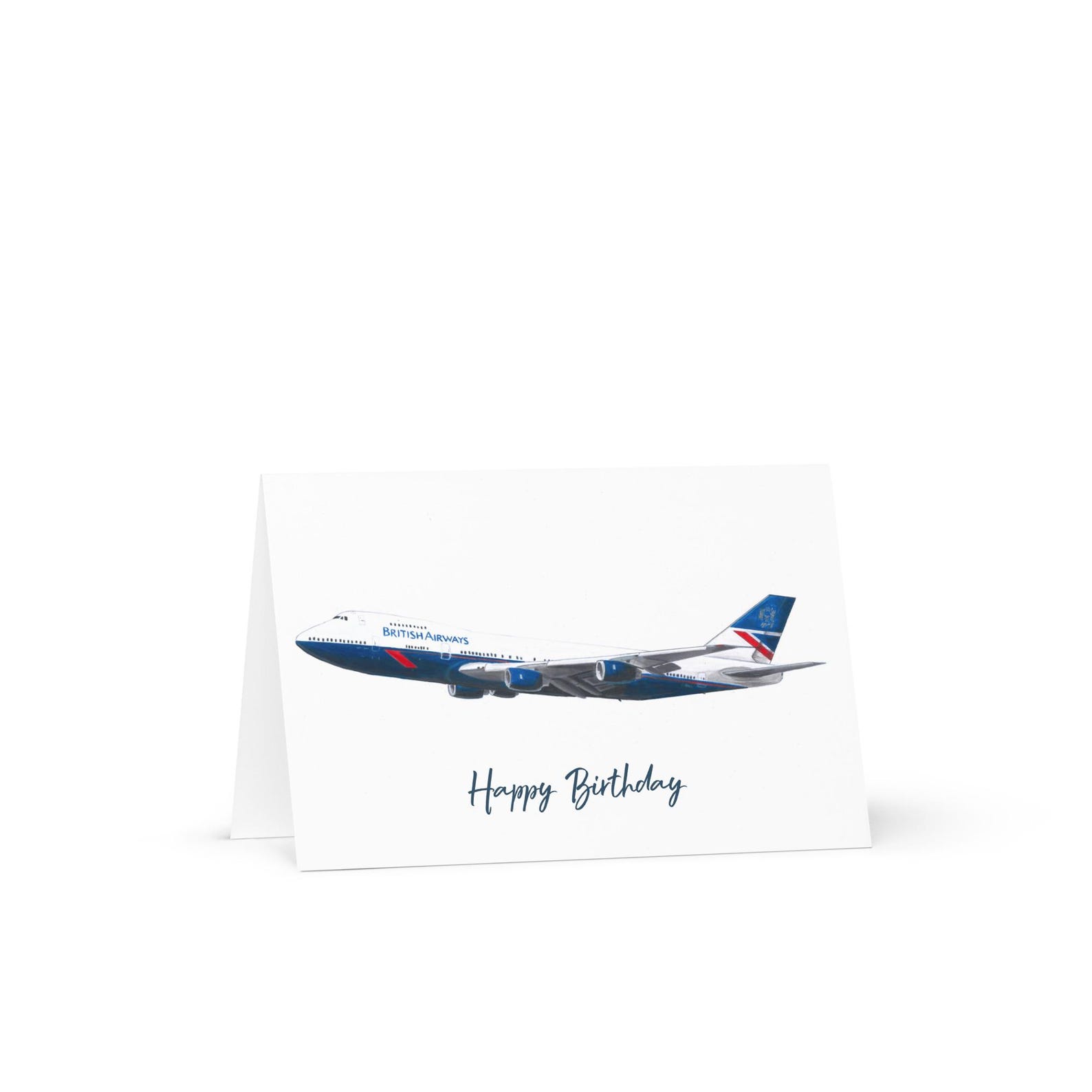 British Airways Boeing 747 Birthday Card - Etsy