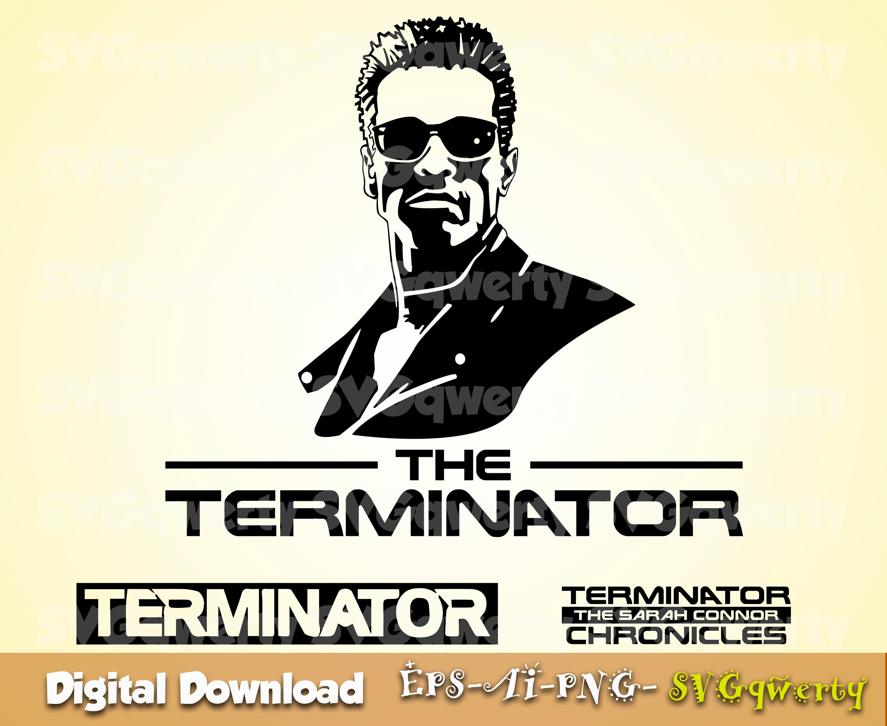 The terminator svg Arnold Schwarzenegger svg silhouette | Etsy