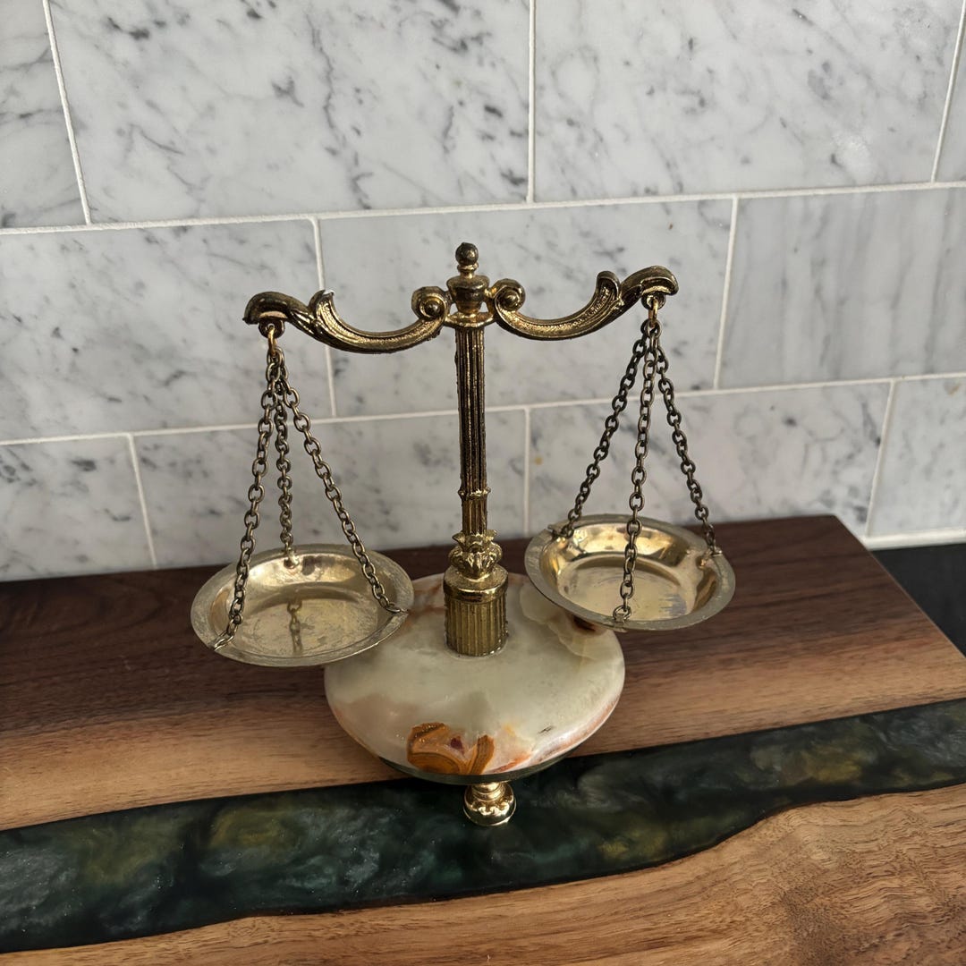 Vintage Onyx Scales of Justice Statue Figurine Decorative Use Only - Etsy