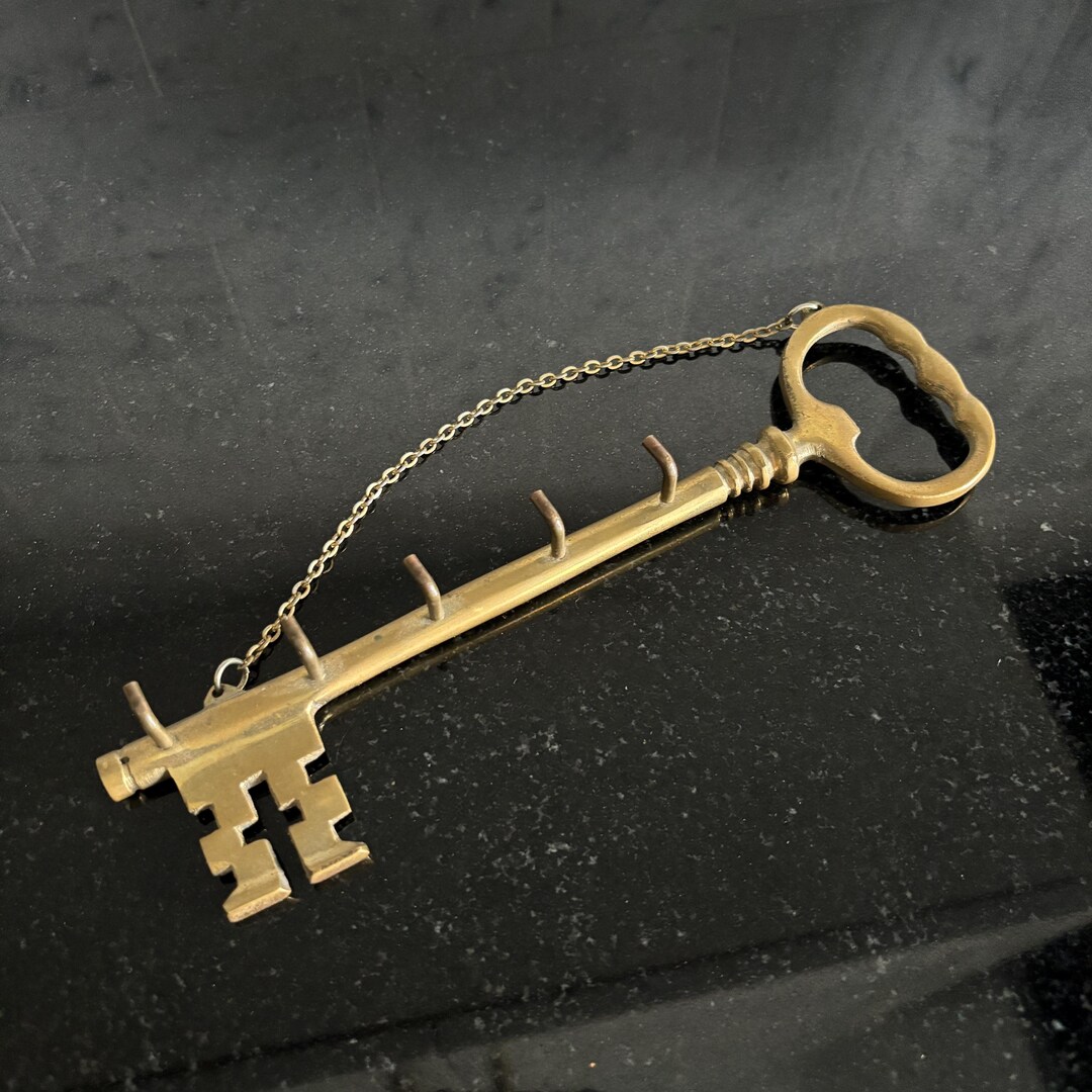 Vintage Brass Key Wall Hook - Etsy