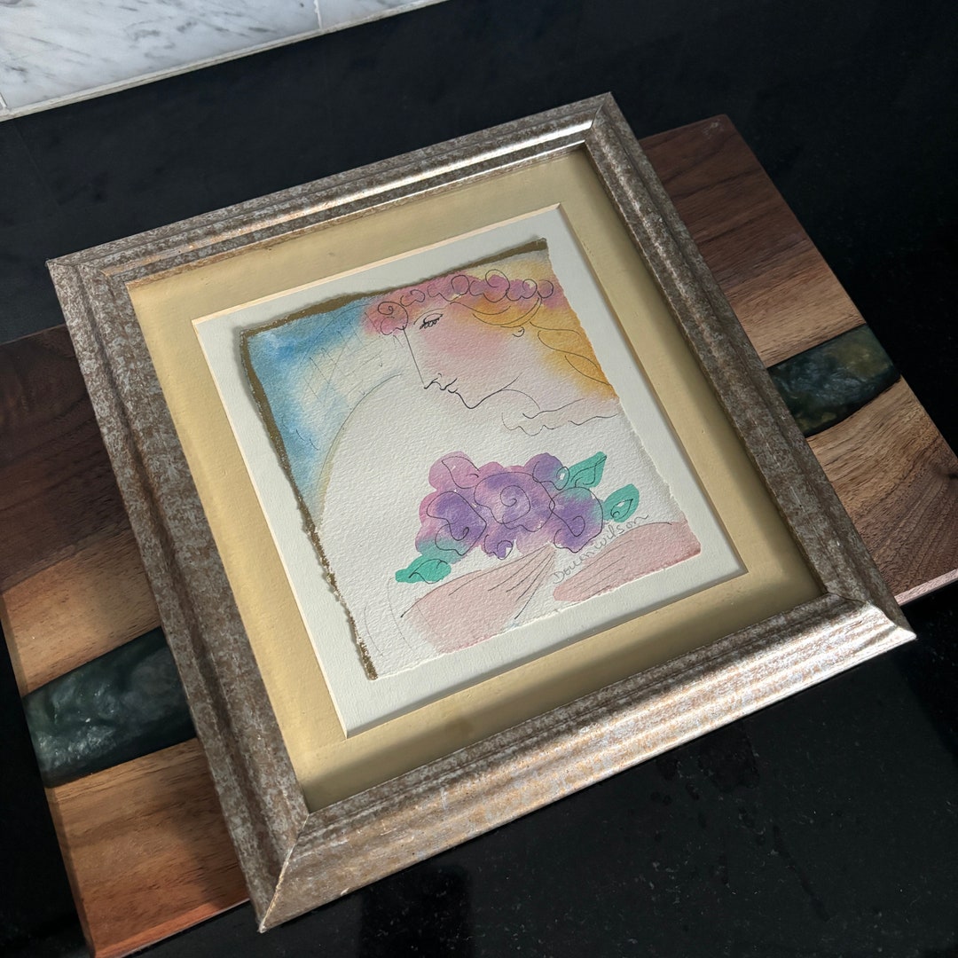 Original Framed Watercolour Painting of Nude Woman, Signed Doreen ...