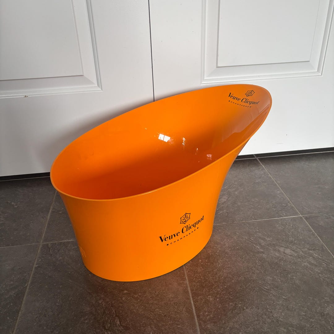 VEUVE CLICQUOT XL Orange Ice Bucket Cooler for 6 Bottles, Champagne ...