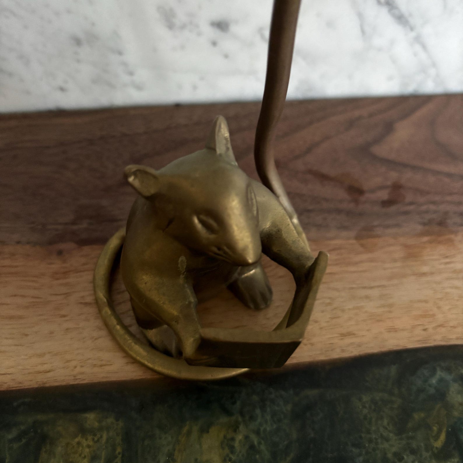 Vintage Brass Mouse Reading Book Candle Holder - Etsy