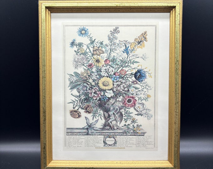 12 Months of Flowers by Robert Furber Vintage Framed Prints - Etsy