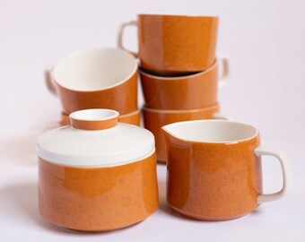 Orange tea set | Etsy