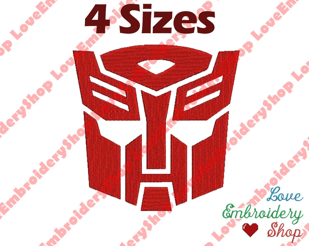 Transformers 4 Sizes Filled Embroidery Design Tested Pattern - Etsy