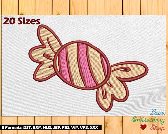 Candy Machine Embroidery Design Files Pattern 20 Sizes All | Etsy