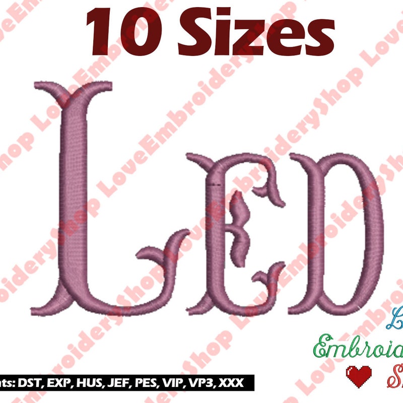 Fishtail Embroidery Font - Etsy