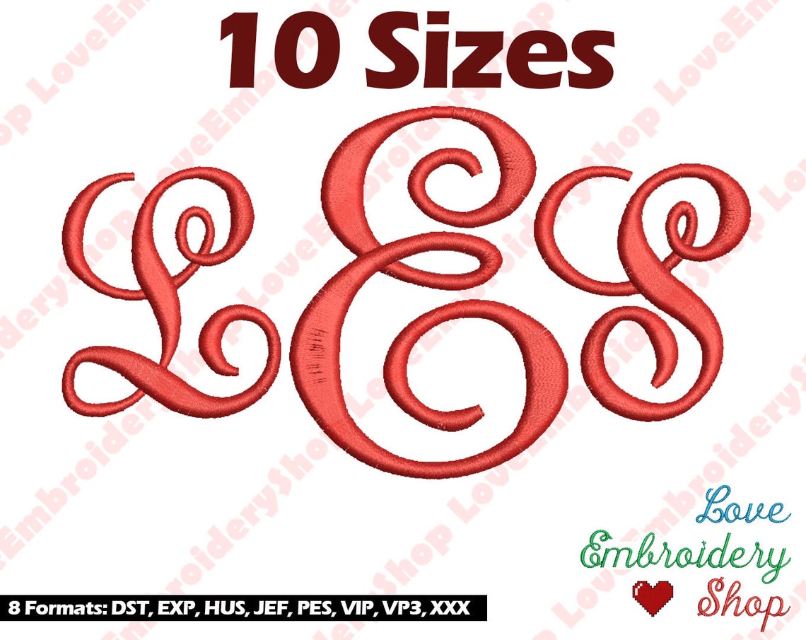 Sydney Font Machine Embroidery Design Fonts Monogram 10 Sizes File ...