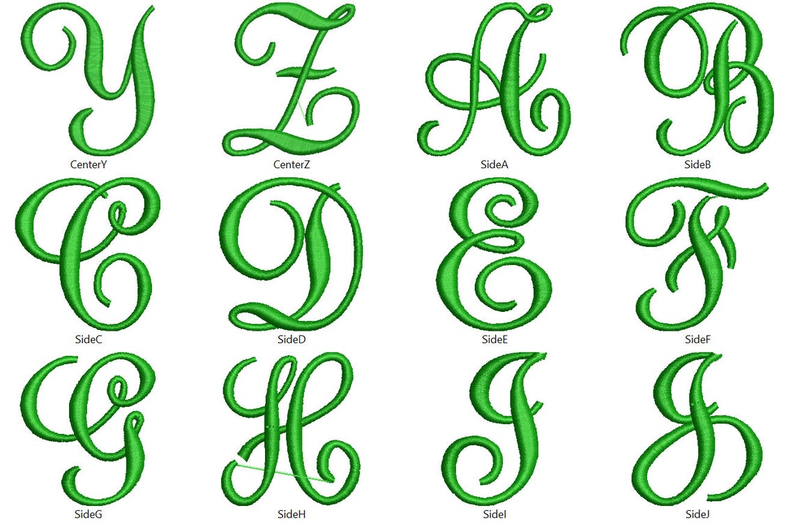 Sydney Font Machine Embroidery Design Fonts Monogram 10 Sizes File ...